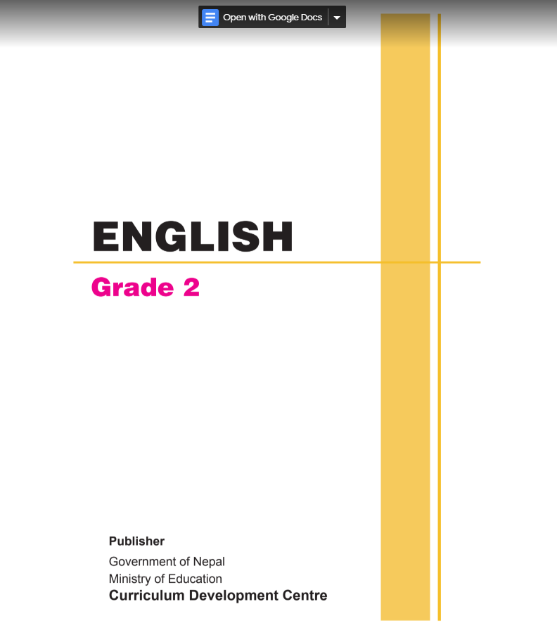 Grade 2 English Textbook 2077 | EdTecInfo